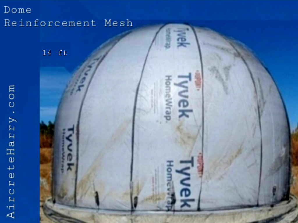 14 Foot Diameter • 11 Foot Tall Dome Fiberglass Reinforcement Mesh ...